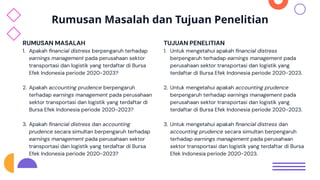 Pengaruh Financial Distress dan Accounting Prudence Terhadap Earnings ...