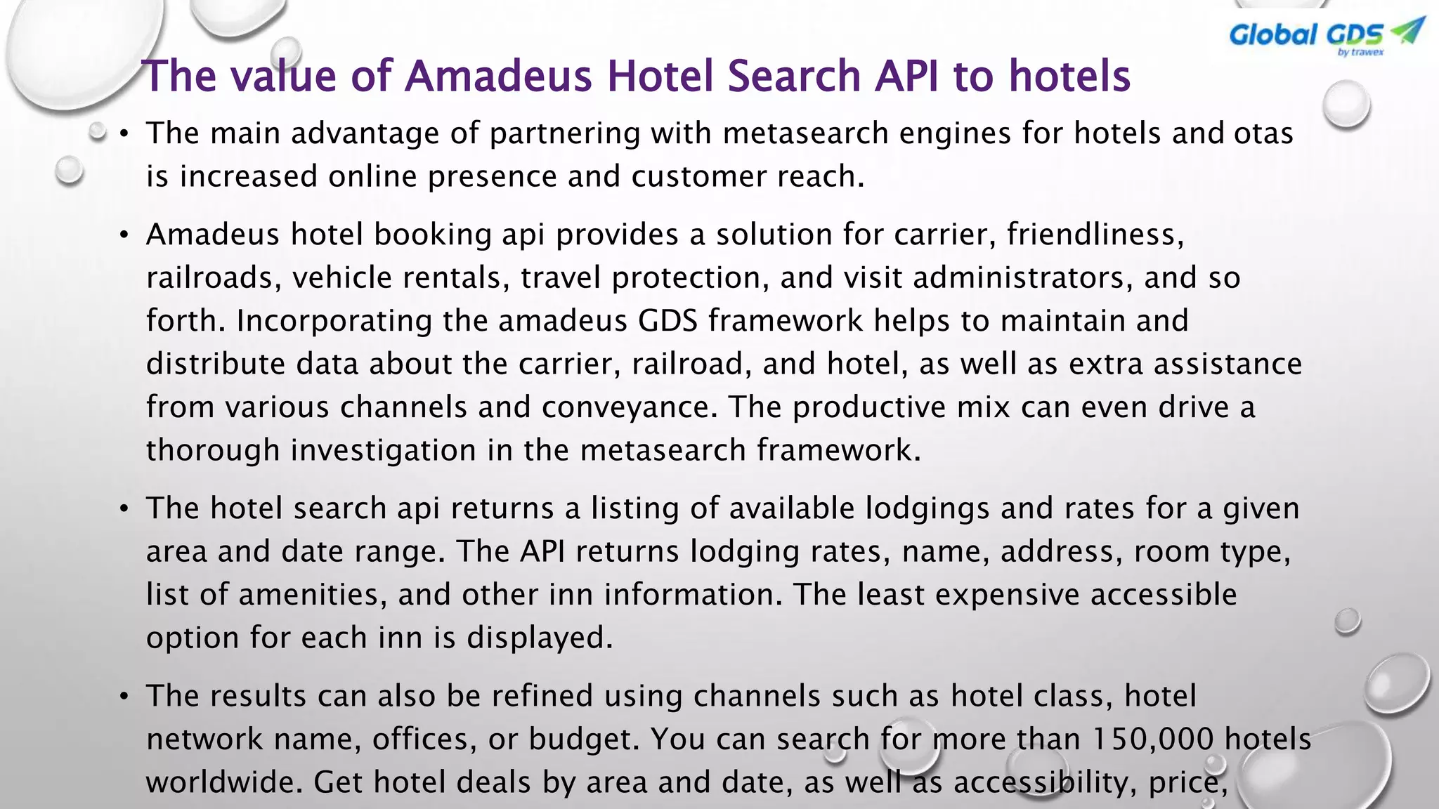 Amadeus Hotel Search API | PPT
