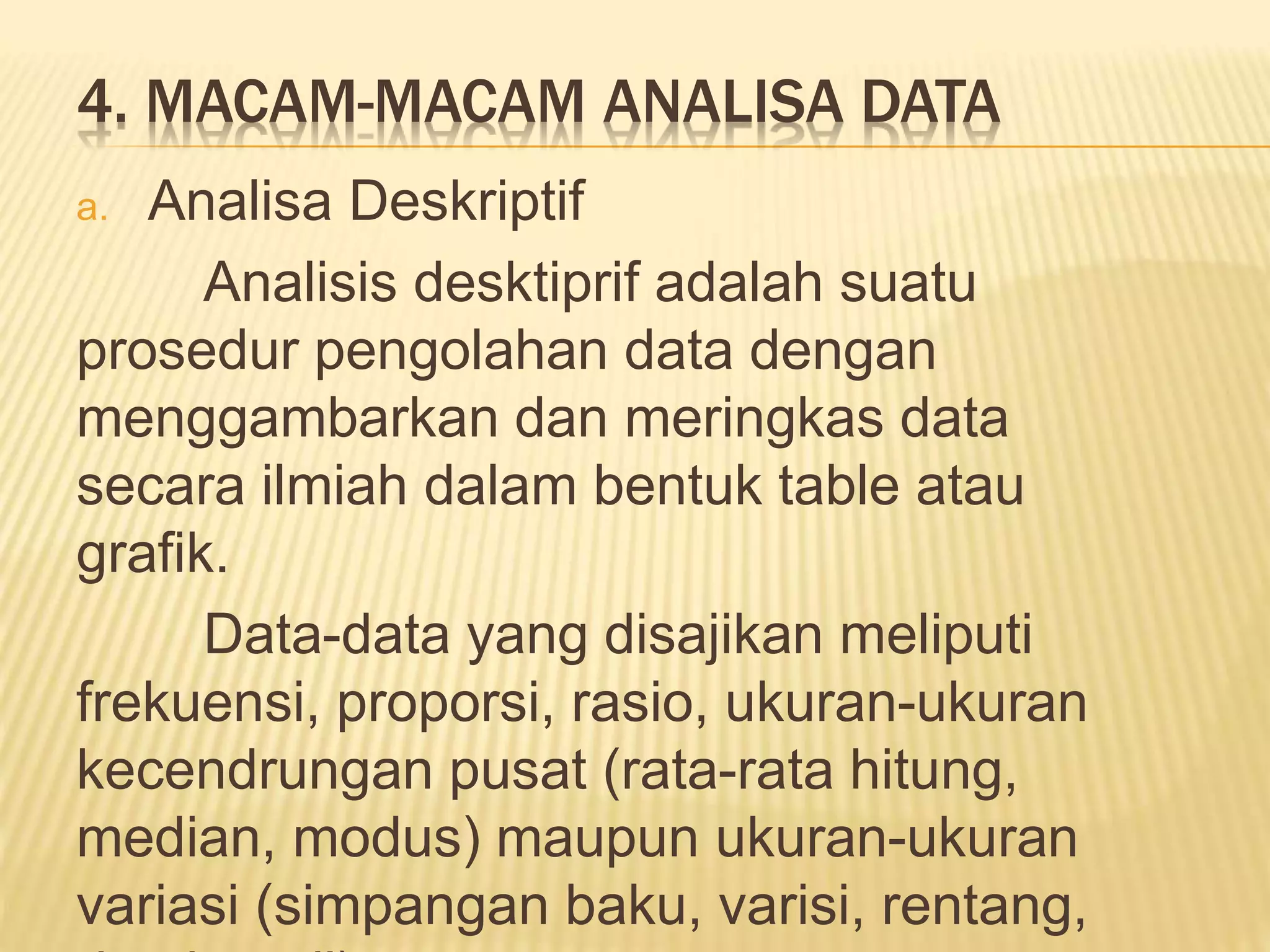 Ppt analisa data | PPTX