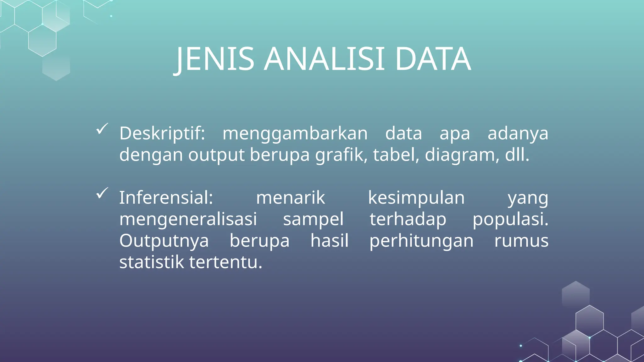 MATERI ANALISIS DATA SECARA SINGKAT UNTUK PELAJAR | PPTX