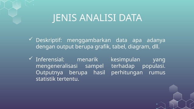 MATERI ANALISIS DATA SECARA SINGKAT UNTUK PELAJAR | PPT