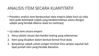 analisis item | PPTX