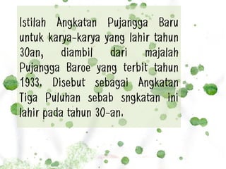 angkatan sastara tahun 20an dan 30an | PDF