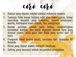 angkatan sastara tahun 20an dan 30an | PDF