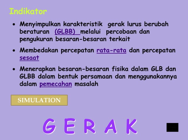 Ppt animasi gerak lurus | PPTX