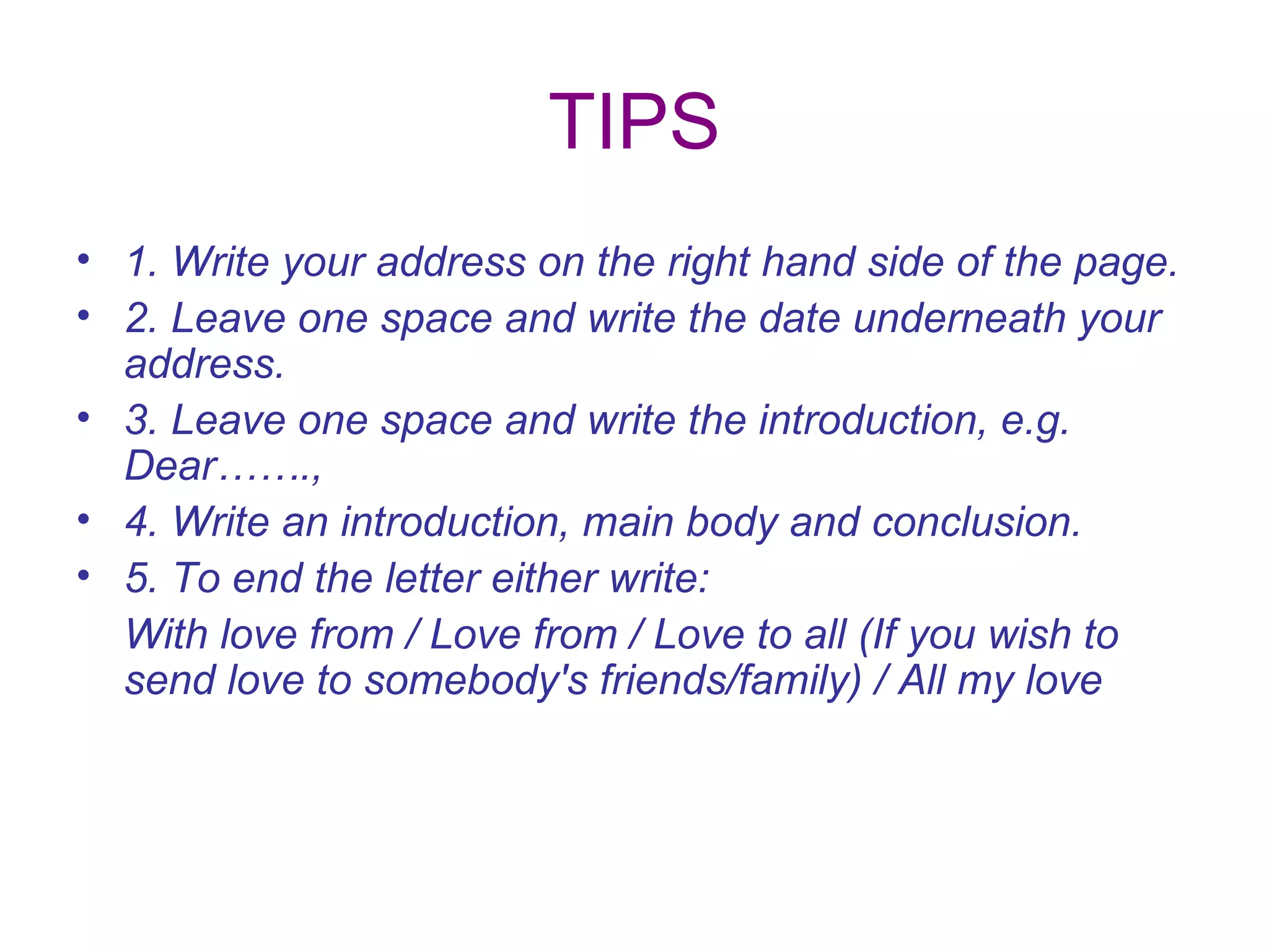 Ppt an informal letter | PPT