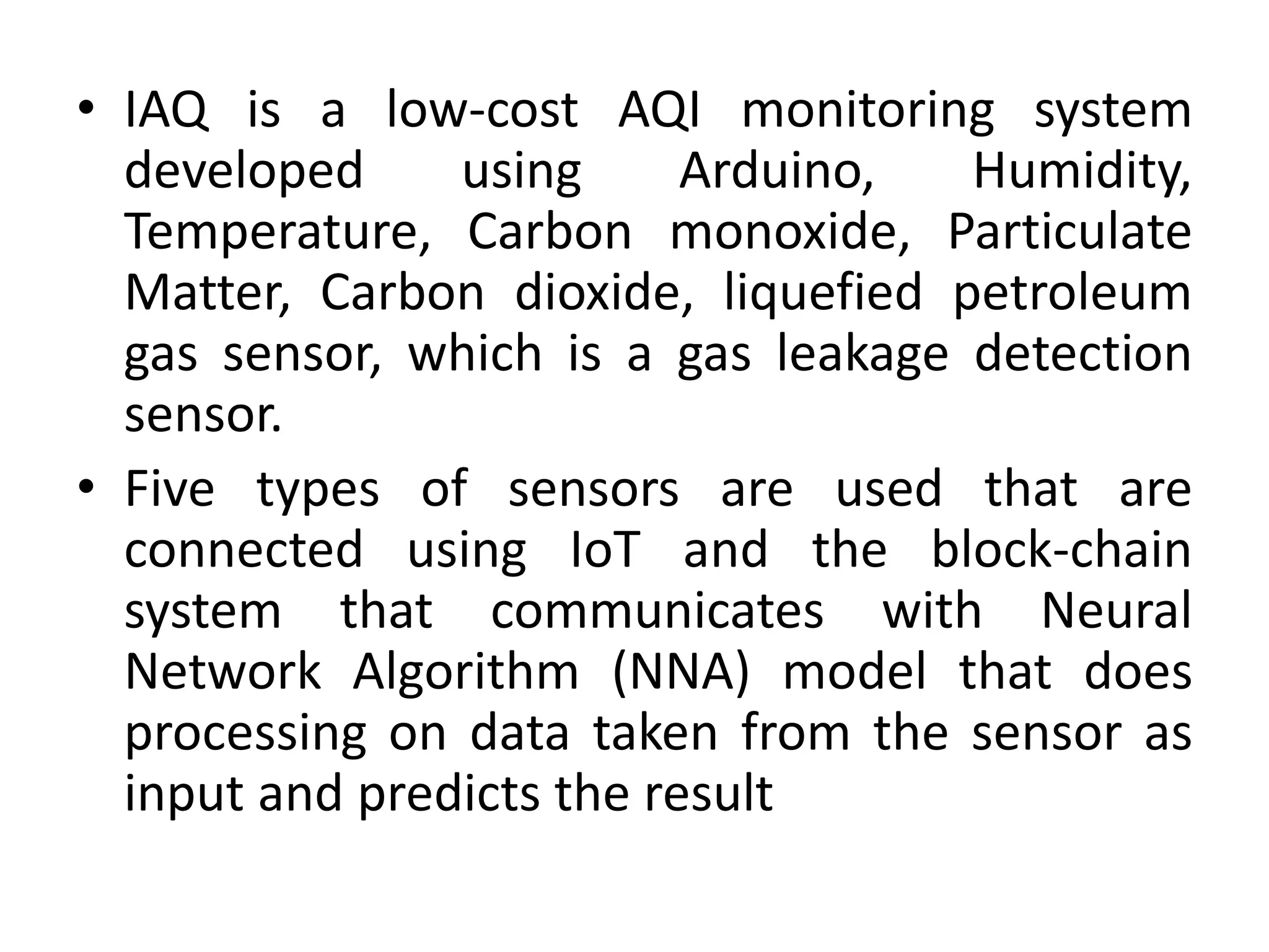 Pptan Intelligent And Secure Air Quality Monitoring System Using Neural Network Algorithm And