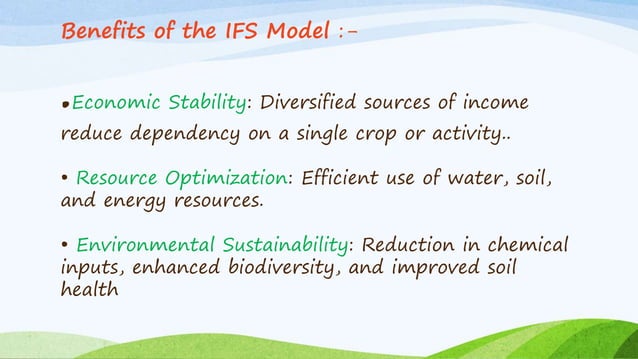 IFS Model Of Grid Zone {Integrated farming system } pptx | PPTX