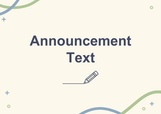 ppt Announcement Text of english junior student .pptx