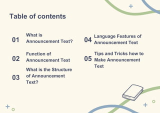 ppt Announcement Text of english junior student .pptx