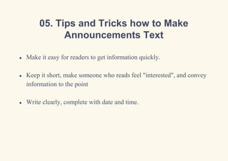ppt Announcement Text of english junior student .pptx
