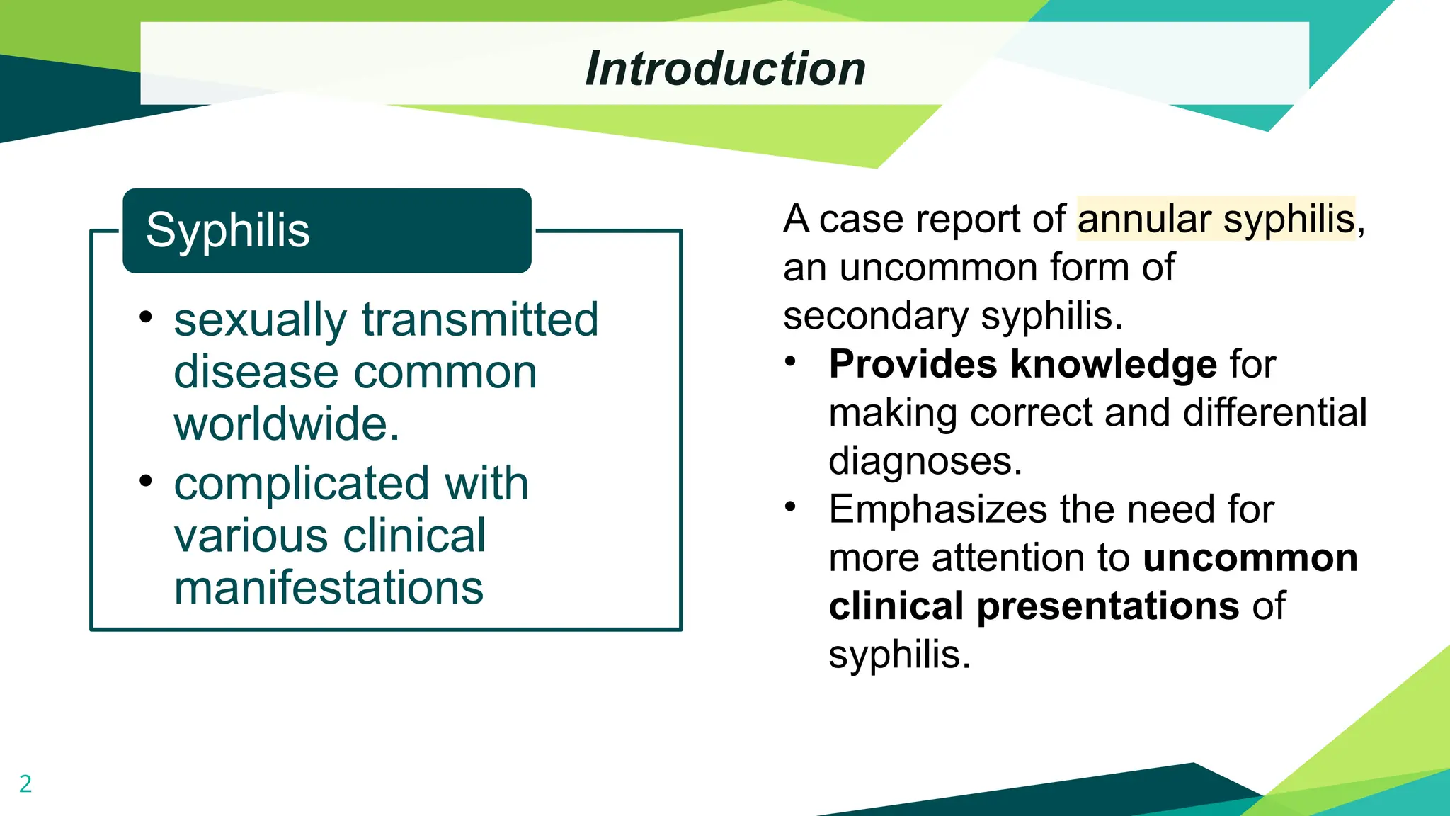 annular secondary syphilis a case report | PPTX