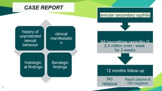 annular secondary syphilis a case report | PPTX
