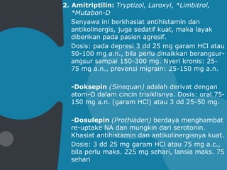 antidepresiva (Farmakologi PPT) | PPTX