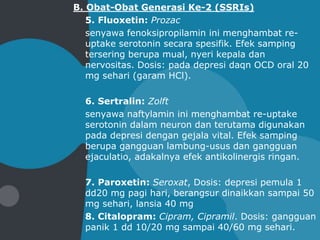 antidepresiva (Farmakologi PPT) | PPTX