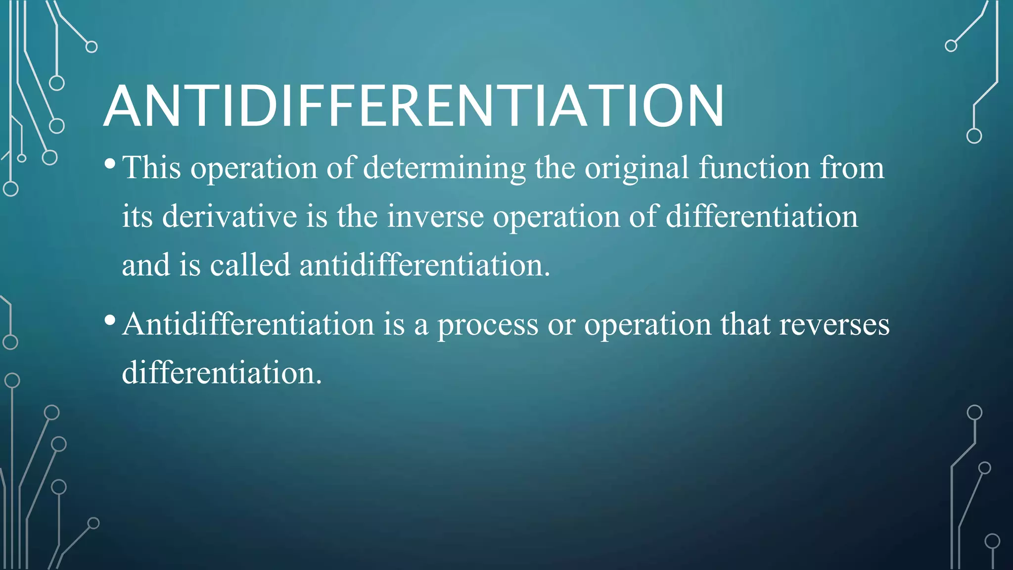 PPT Antiderivatives and Indefinite Integration.pptx