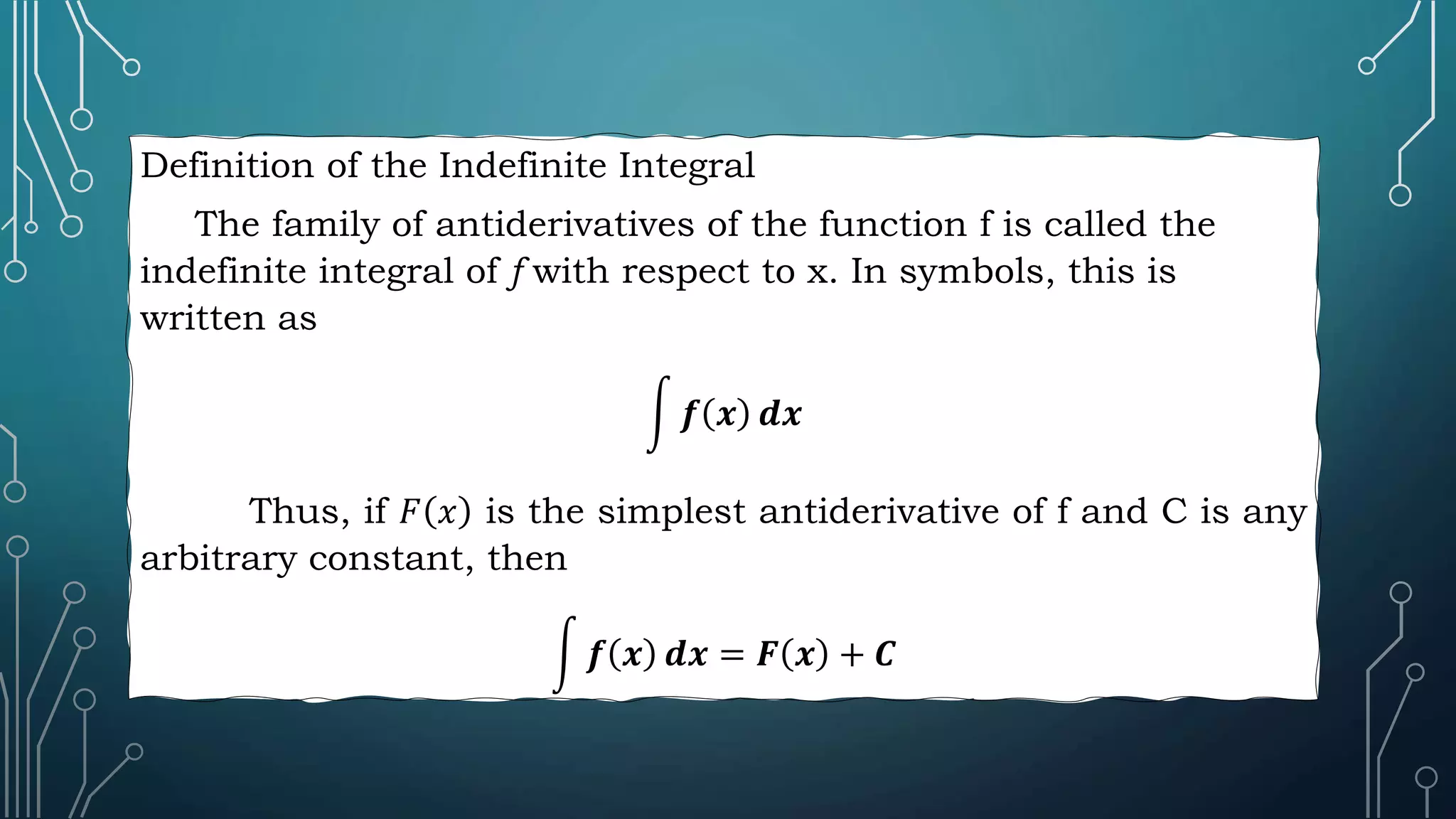 PPT Antiderivatives and Indefinite Integration.pptx