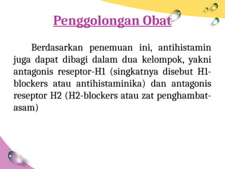 Powerpoint farmakologi antihistamin okey | PPTX