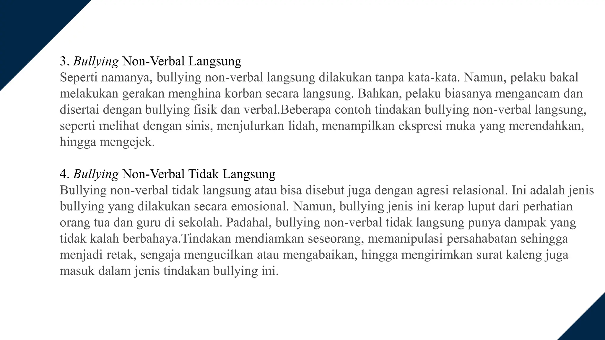 PPT PERUNDUNGAN DAN JENIS - JENIS PERUNDUNGAN | PPTX