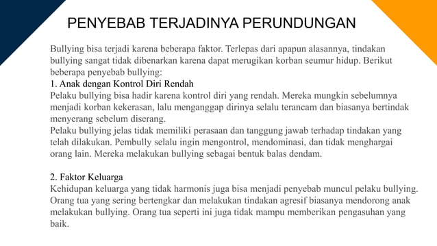 PPT PERUNDUNGAN DAN JENIS - JENIS PERUNDUNGAN | PPTX