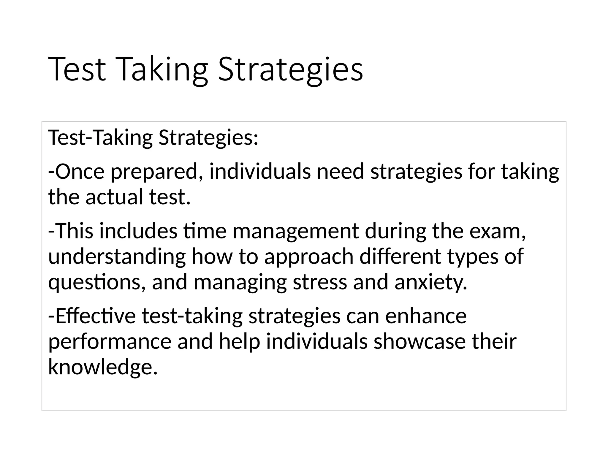 Exam Preparation and Note-Taking Strategy | PPTX | Educational ...