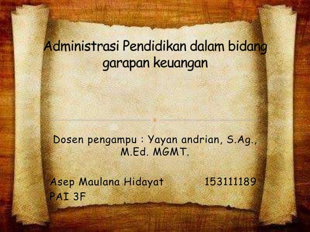 Ppt ap bidang garapan keuangan asep maulana | PPT