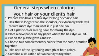 Comprehensive Guide to Hair Coloring Procedures for Grade 10 ...