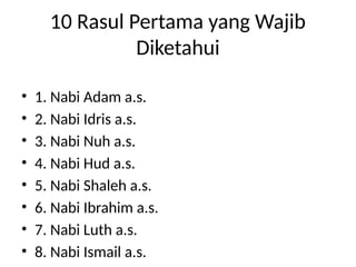 PPT Aqidah Akhlak Kelas 4 - Beriman kepada Nabi dan Rasul.pptx