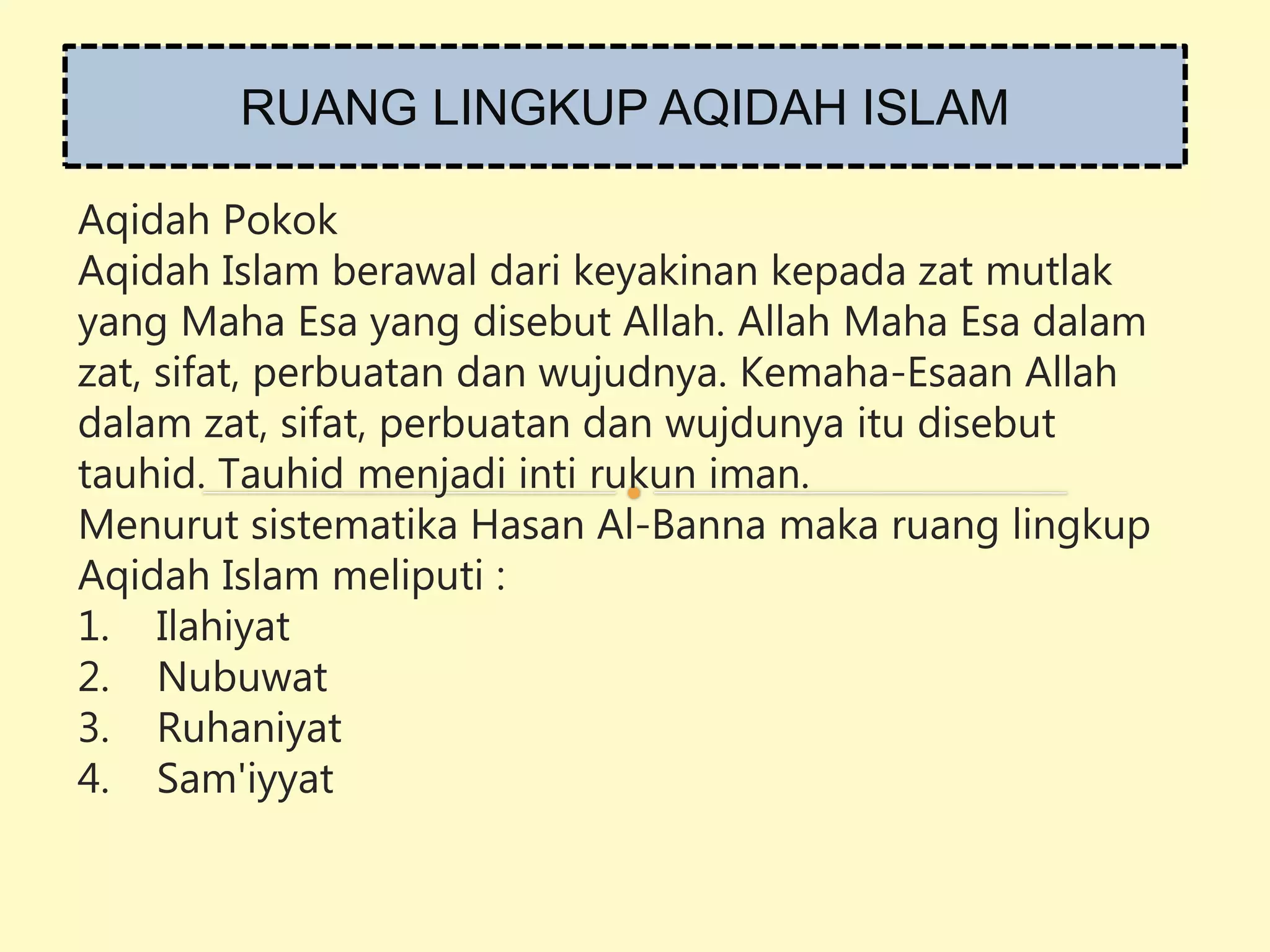 Ppt aqidah islam | PPTX