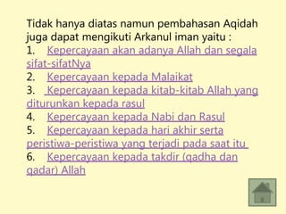 Ppt aqidah islam | PPTX