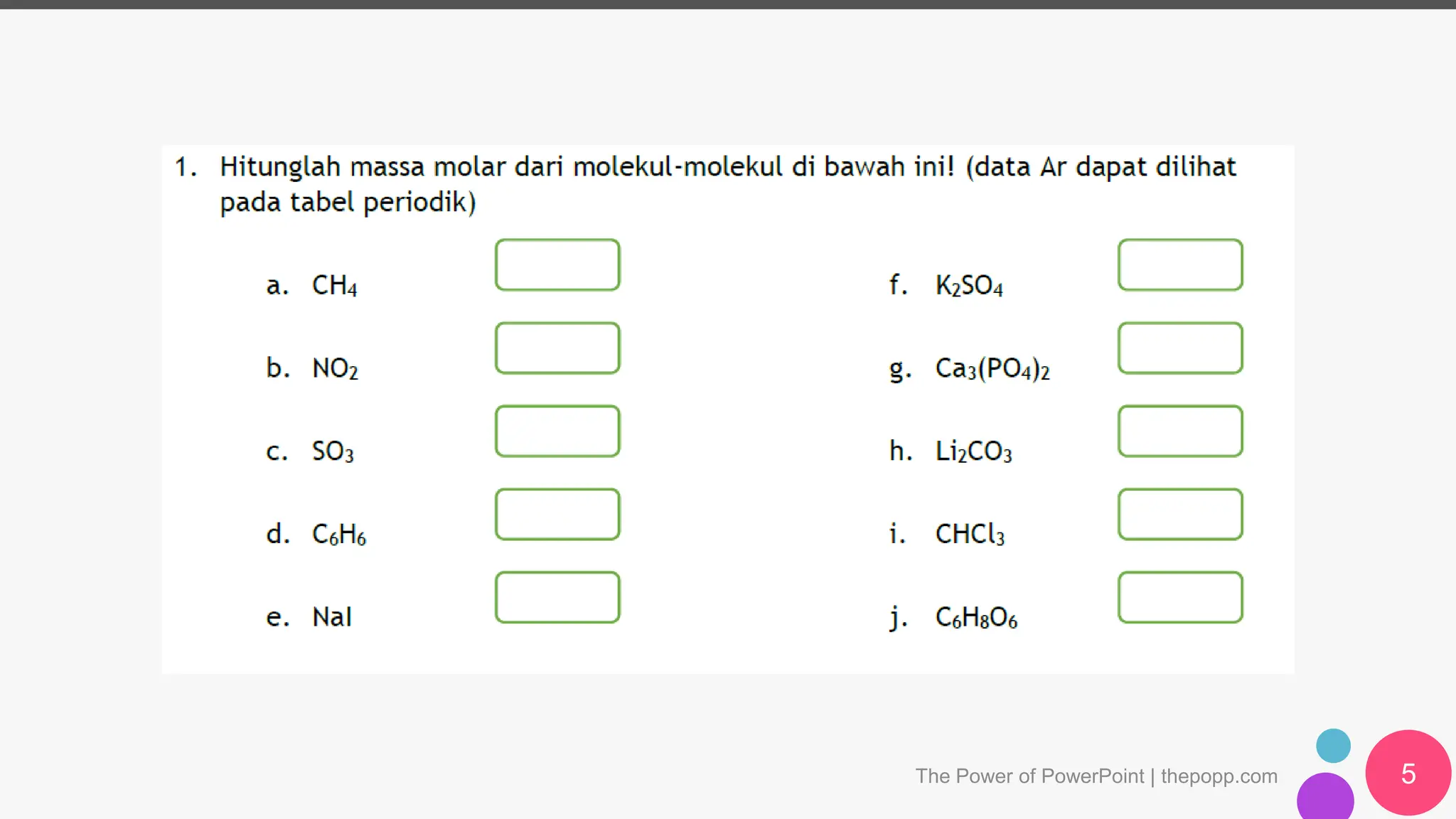 PPT perhitungan kimia AR dan Mr untuk siswa | PPTX