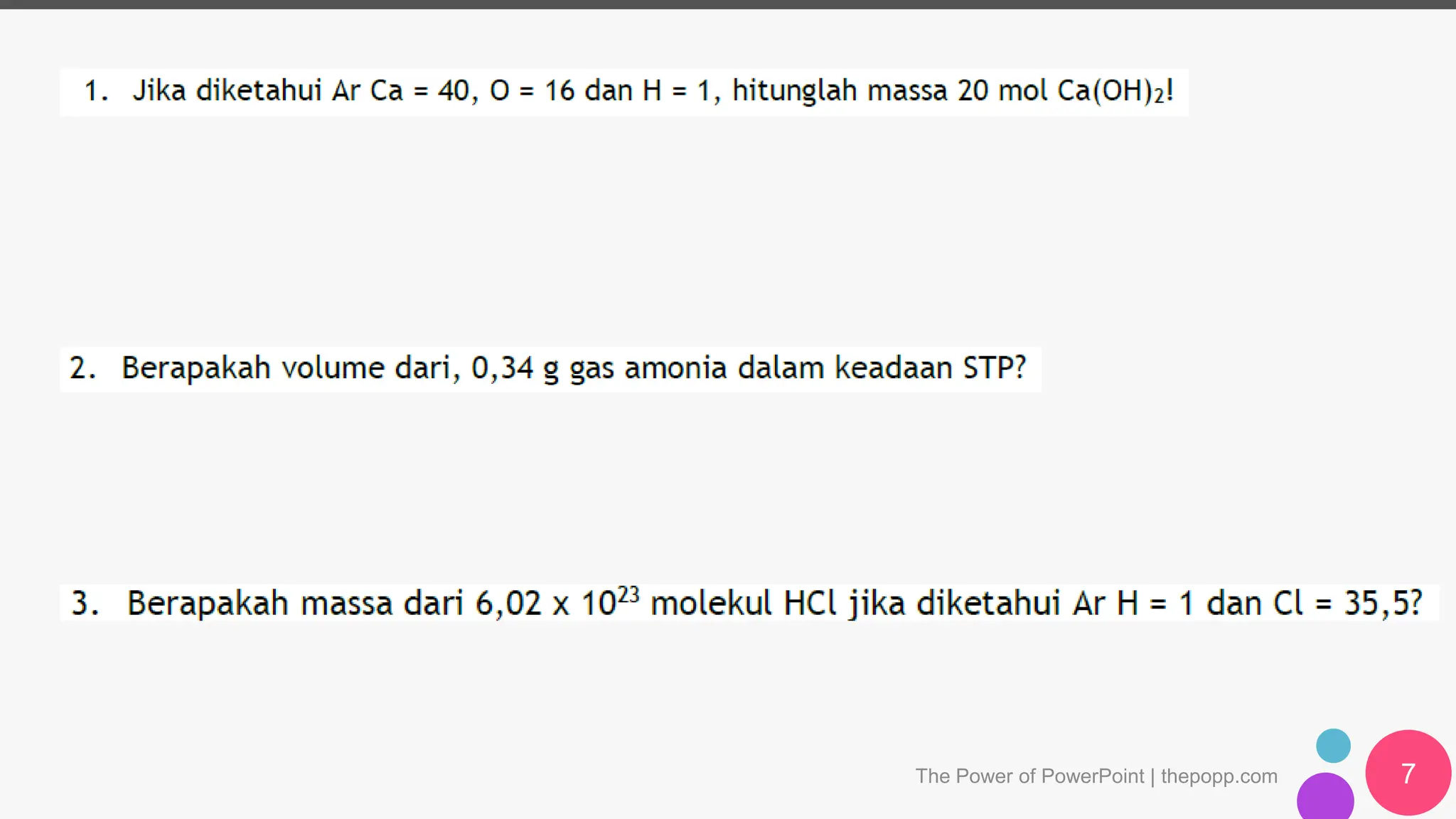 PPT perhitungan kimia AR dan Mr untuk siswa | PPTX