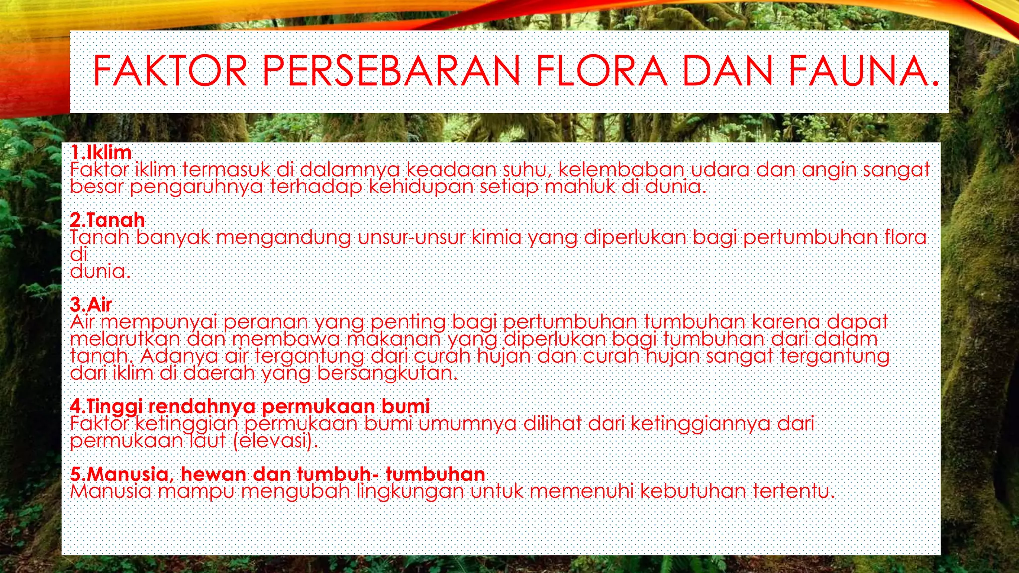 PPT Biosfer "persebaran flora dan fauna" | PPTX