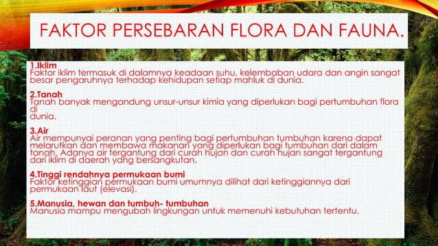 PPT Biosfer "persebaran flora dan fauna" | PPTX