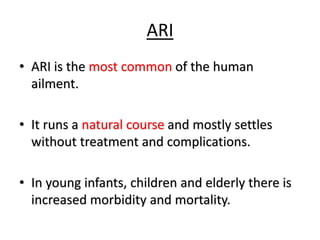 acute respiratory infection | PPTX