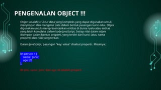 PPT ARRAY & OBJECT java script pengetahuan pemrograman.pptx