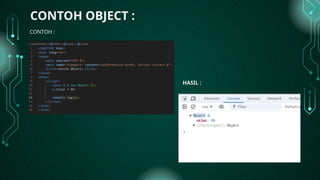 PPT ARRAY & OBJECT java script pengetahuan pemrograman.pptx