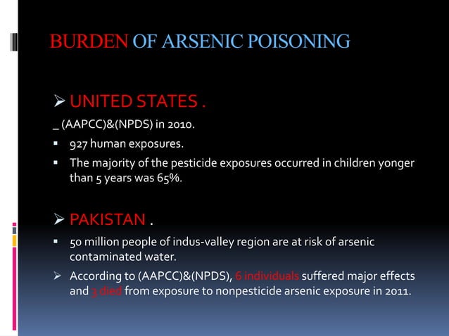 Ppt arsenic poisoning | PPT