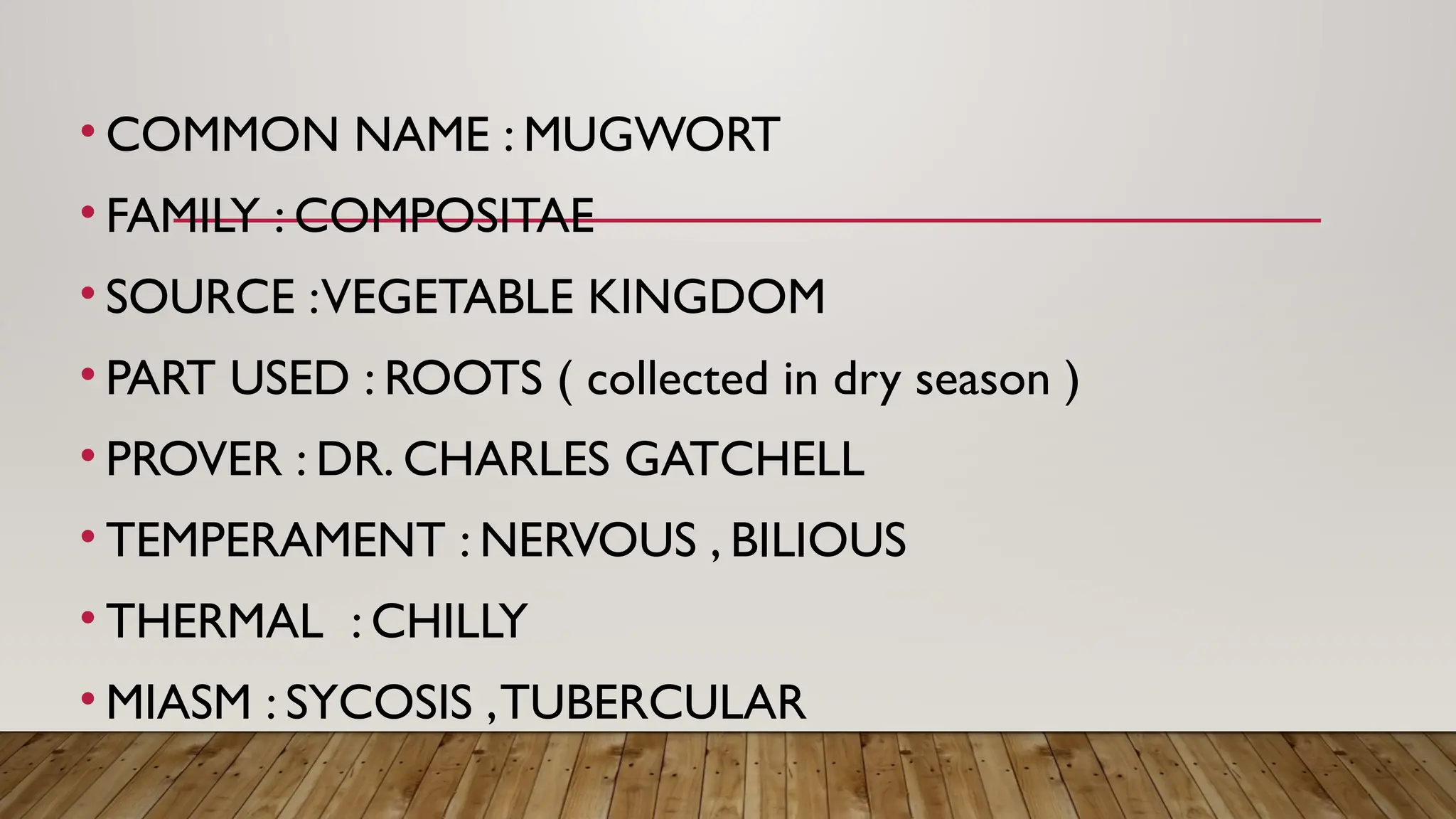 ppt ARTEMISA VULGARIS.pptx MATERIA MEDICA | PPTX