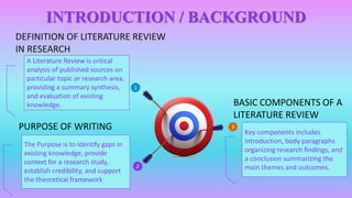 Literature review in research presentation | PPT | Free Download