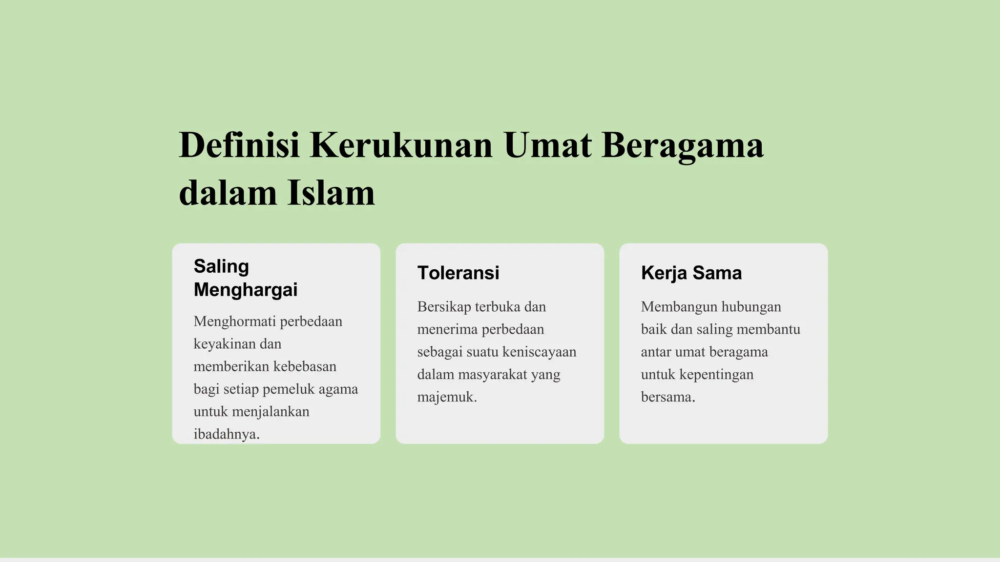 Ppt kerukunan antar umat beragama islam .pptx