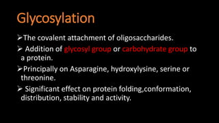 Post translational modification of protein | PPTX