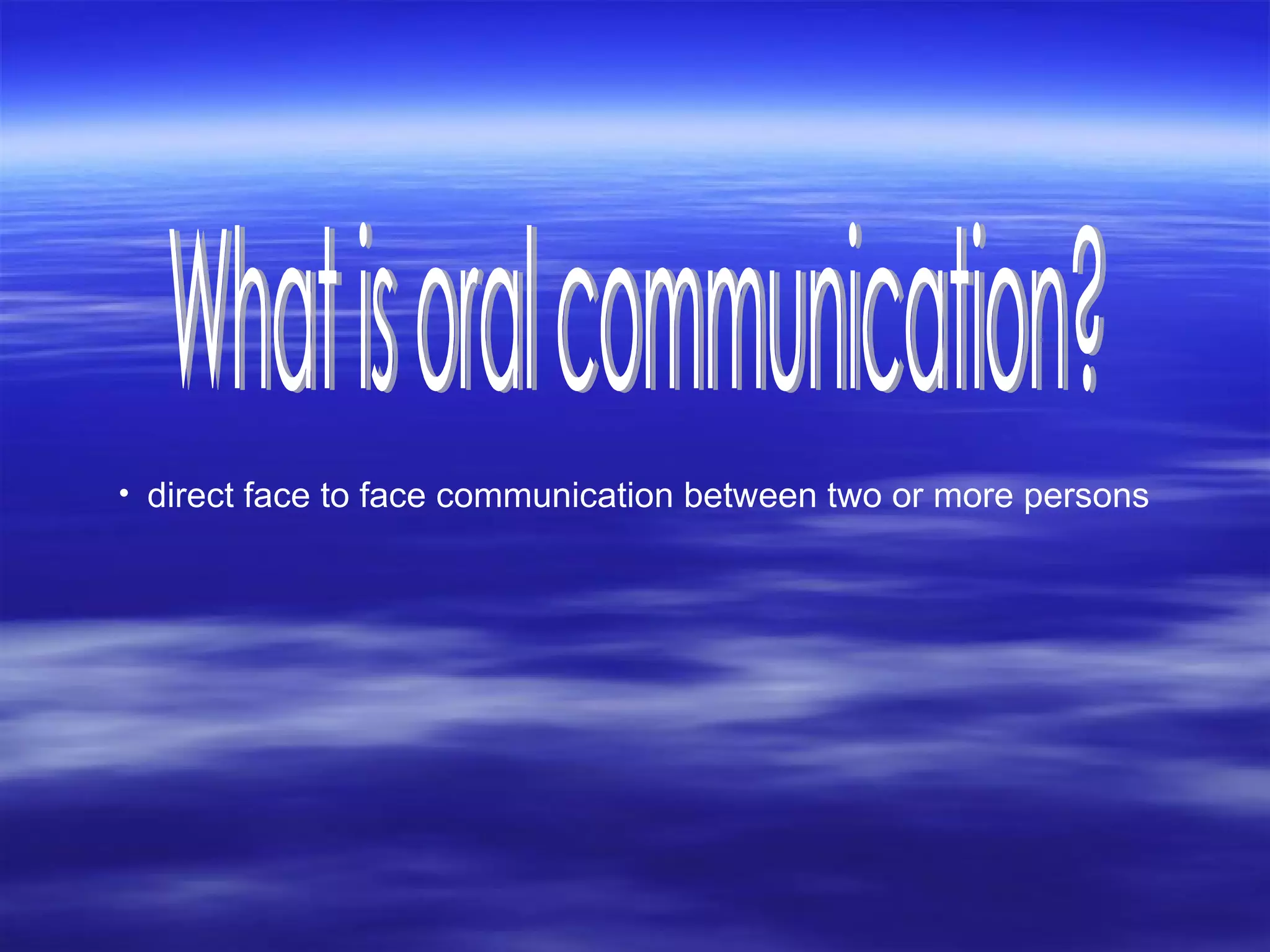 Ppt Oral Communication | PPT