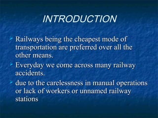 automatic railway gate controll using ir sensor | PPT