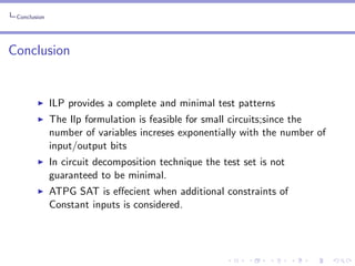 ATPG of reversible circuits | PPT