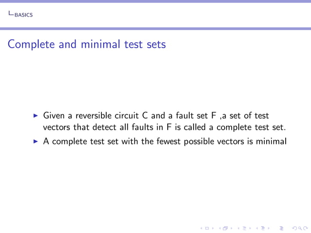 ATPG of reversible circuits | PPT ATPG of reversible circuits | PPT