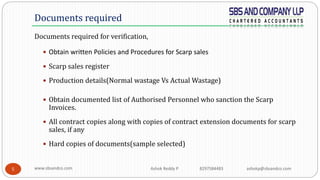 PPT - Audit of Scarp Sales | PPTX