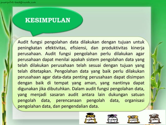 Ppt audit pengolahan data | PPTX