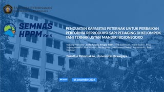 Penguatan kapasitas peternak dalam kemandirian | PPTX
