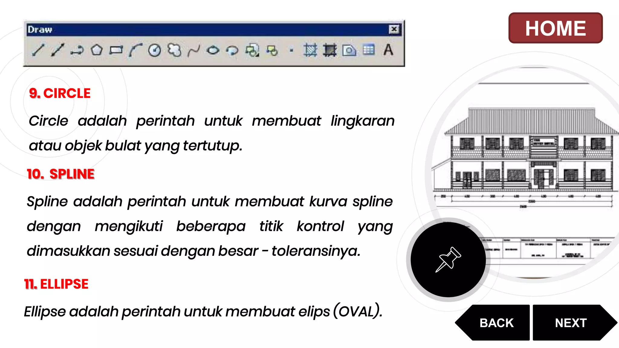 PPTmedia pembelajaran autocad perintah dasar | PPTX
